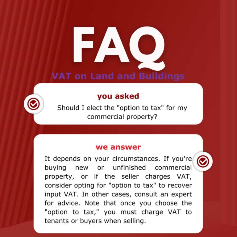 VAT on Land and Buildings: Key Points - The Stan Lee